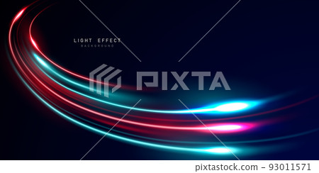 blurry neon light line design modern abstract... - Stock Illustration [93011571] - PIXTA