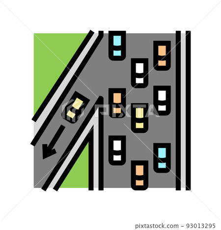 expressway road color icon vector illustration - Stock Illustration ...