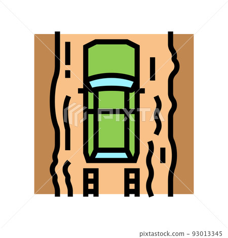 murram road color icon vector illustration - Stock Illustration ...