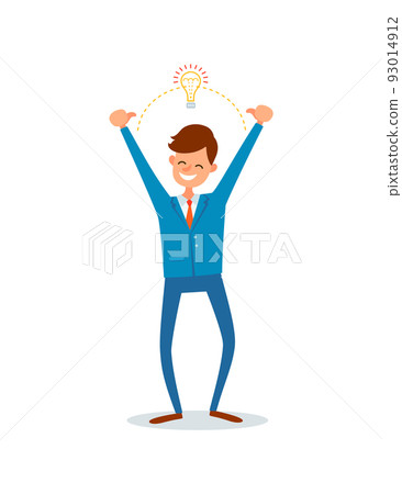 Man with Solution for Business, Creative Chief - Stock Illustration ...