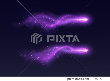 Purple light trail, magic stardust with haze... - Stock Illustration ...