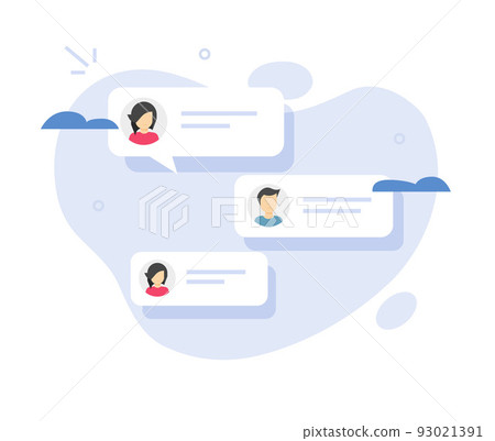 Chat message concept vector bubble speech as... - Stock Illustration ...