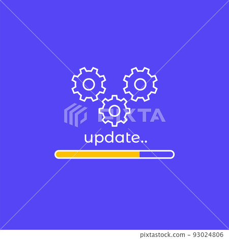 update, system upgrade design with progress bar - Stock Illustration ...