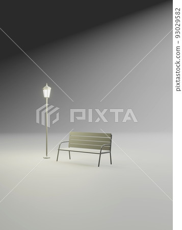 Light bench 3D - Stock Illustration [93029582] - PIXTA