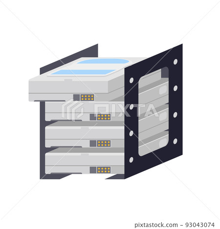Hardware hard disk multiple rack illustration - Stock Illustration ...