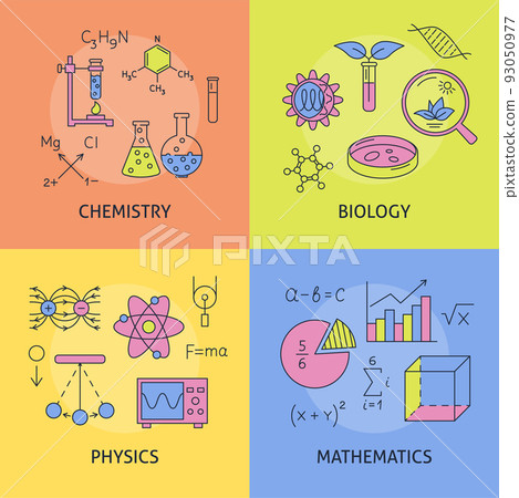 Science banners set in line style - Stock Illustration [93050977] - PIXTA