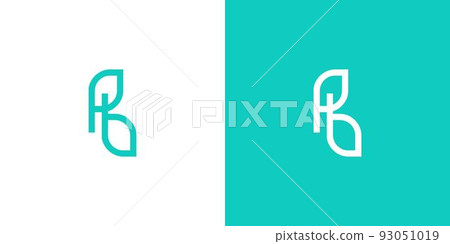 Simple and natural PB initials logo design - Stock Illustration ...