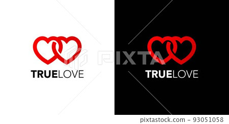 Modern and attractive true love logo design - Stock Illustration ...