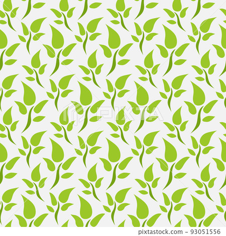 natural organic leaves seamless pattern - Stock Illustration [93051556 ...