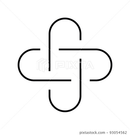 Two intertwined loops vector sign - Stock Illustration [93054562] - PIXTA