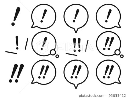 Surprised mark illustration set - Stock Illustration [93055412] - PIXTA