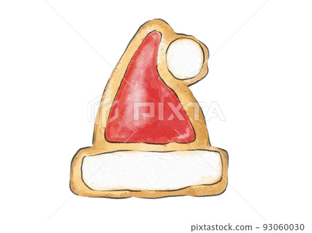 Hat-shaped Christmas cookie illustration... - Stock Illustration ...