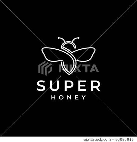 super bee honey logo design - Stock Illustration [93083915] - PIXTA