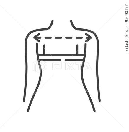 Dimensions of women shoulders, size chart clothes - Stock Illustration ...