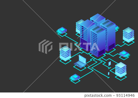 Concept of data network management .Vector... - Stock Illustration ...