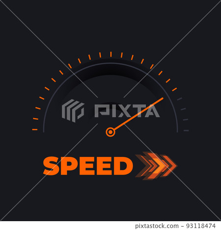 Vector abstract speedometer concept template - Stock Illustration ...