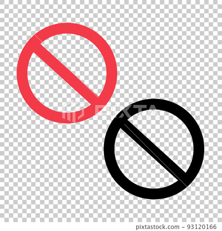 Prohibition and stop mark icon set - Stock Illustration [93120166] - PIXTA