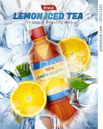 Lemon iced tea ad template - Stock Illustration [93121101] - PIXTA