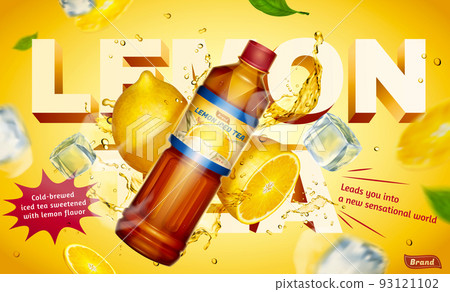 Lemon iced tea banner ad - Stock Illustration [93121102] - PIXTA
