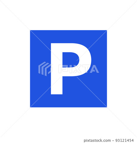 Square parking sign. parking or parking. vector. - Stock Illustration ...