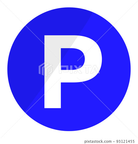A simple round parking sign or bicycle parking... - Stock Illustration ...