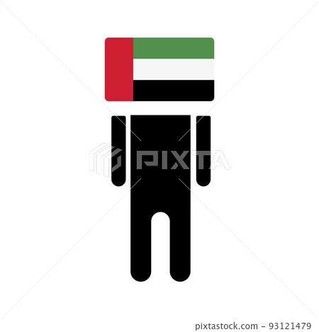 person icon. United Arab Emirates flag face.... - Stock Illustration ...