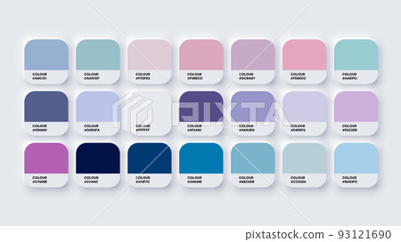 Pastel Colour Catalog Inspiration Samples in RGB - Stock Illustration ...