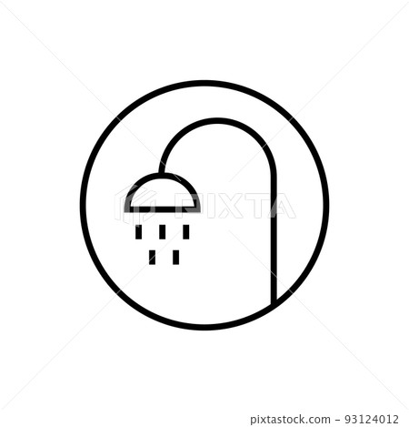 Round shower icon. sprinkler. vector. - Stock Illustration [93124012 ...