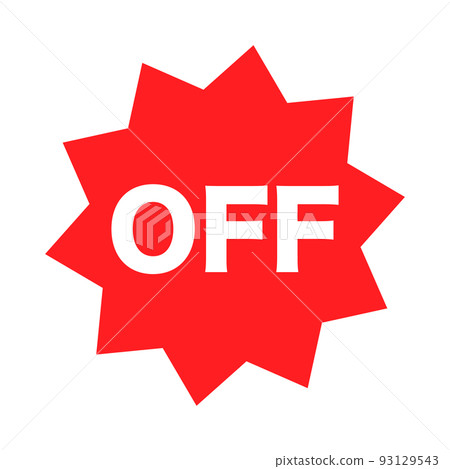 OFF pop icon. sale or discount. vector. - Stock Illustration [93129543 ...