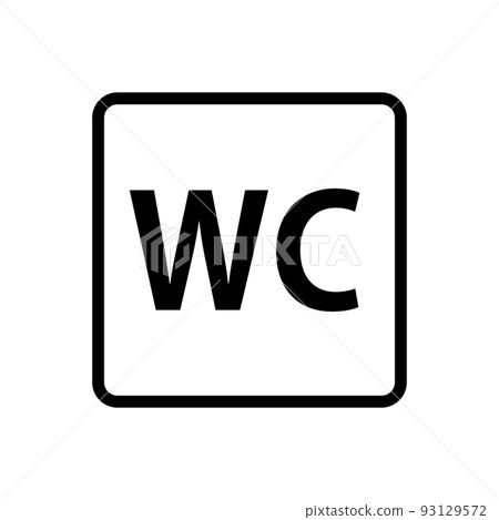 WC box symbol. water closet. toilet icon. vector. - Stock Illustration ...