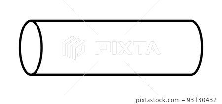 Horizontal cylinder icon. shape symbol. vector. - Stock Illustration ...