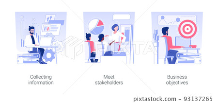 Business analysis in IT company isolated... - Stock Illustration ...