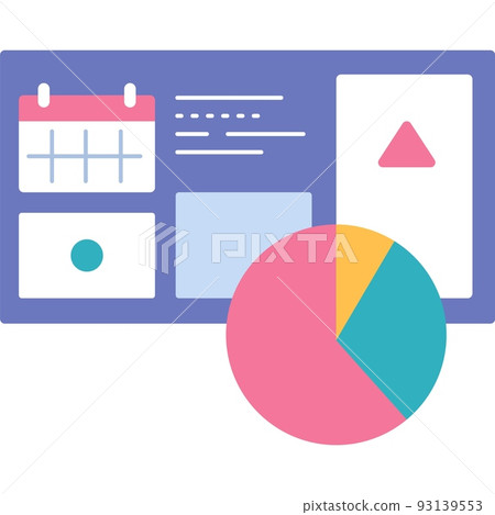 Business project planning board flat vector icon - Stock Illustration ...