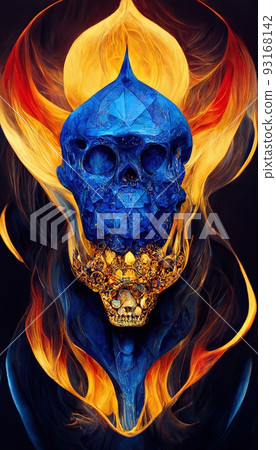 Gothic horror dark scene with a demon from... - Stock Illustration ...