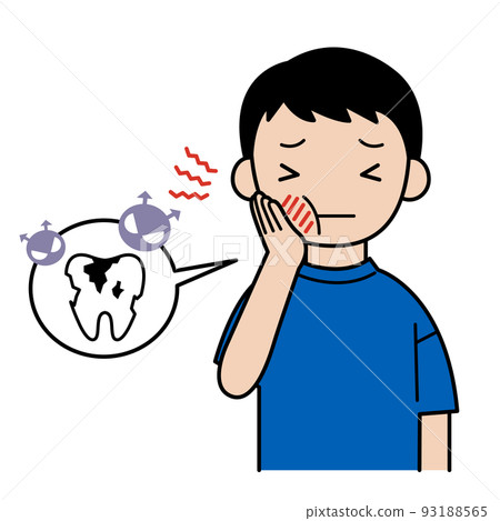 Tooth decay child boy - Stock Illustration [93188565] - PIXTA