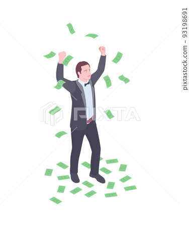 Man Throwing Money - Stock Illustration [93198691] - PIXTA