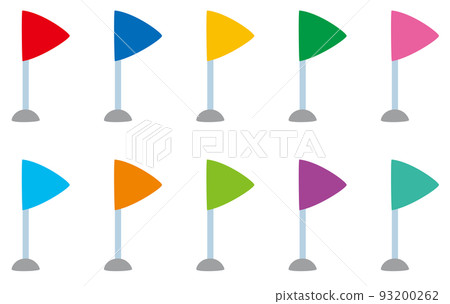 Simple and colorful prize flag icon / plain - Stock Illustration ...