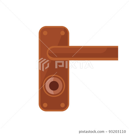 Door handle and doorknob latch with window.... - Stock Illustration ...
