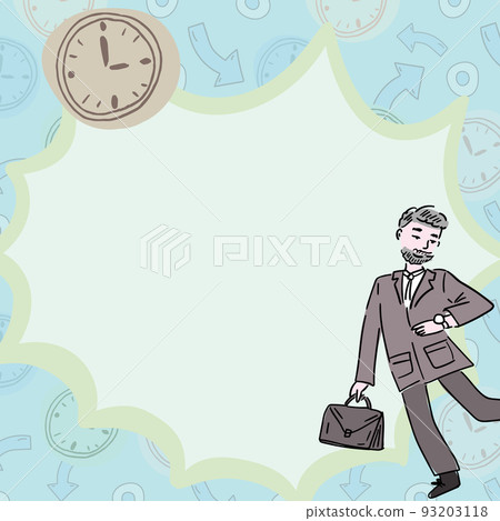 Professor With Briefcase Watching Watches To... - Stock Illustration ...
