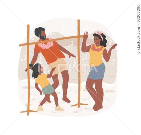 Limbo beach dance isolated cartoon vector... - Stock Illustration ...