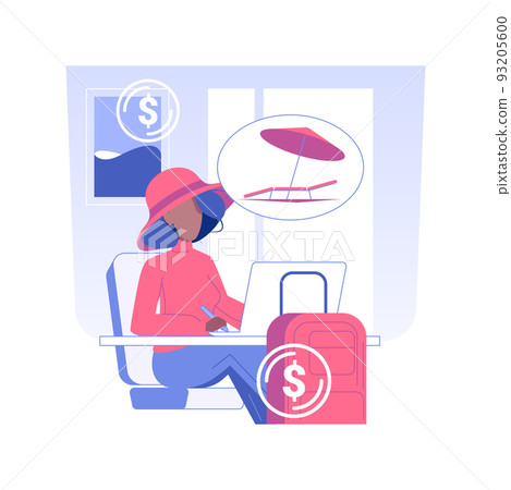 Paid vacation leave isolated concept vector... - Stock Illustration ...