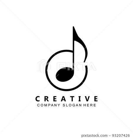 simple music rhythm note logo vector symbol - Stock Illustration ...