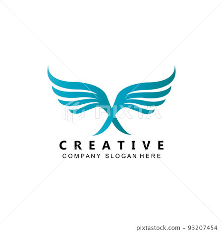 simple eagle wing logo vector symbol - Stock Illustration [93207454 ...