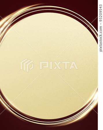 golden circle and red background - Stock Illustration [93209543] - PIXTA