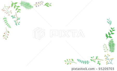 Leaf frame 3D - Stock Illustration [93209703] - PIXTA