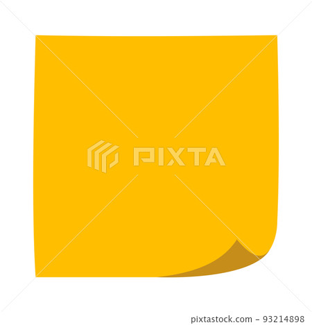 Note paper sticker message pad, curled corner,... - Stock Illustration ...