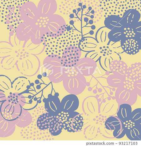 Dull color floral background - Stock Illustration [93217103] - PIXTA