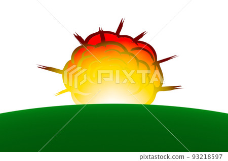 big explosion. Soldiers fighting on the... - Stock Illustration ...