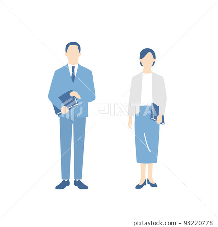 Whole body image of business person, manager - Stock Illustration ...