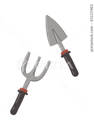 Garden tools. Gardening trowel. Cartoon farm... - Stock Illustration ...